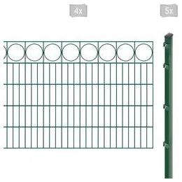 Doppelstabmattenzaun Arvotec "EXCLUSIVE 100 zum Einbetonieren "Ring" mit Zierleiste", gr&uuml;n (dunkelgr&uuml;n), H:100cm, Kunststoff, Stahl, Zaunelemente, Zaunh&ouml;he 100 cm, Zaunl&auml;nge 2 - 60 m