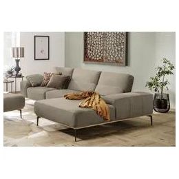 Ecksofa W.Schillig "run, Designsofa mit tollem Sitzkomfort, bequem, L-Form", beige (ecru w82), B:319cm H:88cm T:178cm, Longlife Xtra-Leder Z73: Naturwalkleder der Luxusklasse aus den erlesensten Rohh&auml;uten. Hautst&auml;rke 1, 1 &ndash; 1, 3 mm;ROHLEDER Jacquard-Flachgewebe Q2 W60 (63% Polyester, 37% Polyacryl);ROHLEDER Chenille-Flachgewebe Q2 W77 (68% Polyacryl, 32% Polyester);Stoff S37 (100% Polyester), Sofa