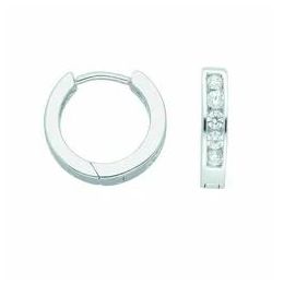 Adelia&acute;s Paar Creolen ADELIA ́S "Damen 925 Silber Ohrringe Creolen mit Zirkonia &Oslash; 14,1 mm", silber, Ohrringe, Damen, Damen, Silber 925 (Sterlingsilber), mit Zirkonia Silberschmuck f&uuml;r Damen