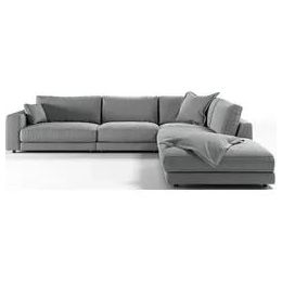 Ecksofa 3C Candy "Enisa II, bequem und komfortabel, gro&szlig;es Familiensofa, L-Form", grau, B:365cm H:86cm T:322cm, 85% Polyester, 15% Viskose, Sofas, Ecksofa, incl. 3 Flatterkissen, wahlweise mit Flecken-Schutz-Bezug Easy care