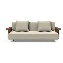 Schlafsofa INNOVATION LIVING TM "Longhorn, G&auml;stebett, Couch, Tagesliege, Bettsofa", beige, B:245cm H:79cm T:114cm, Sofas, Schlafsofa, Schlaf-, Relax-, oder Sitzposition, Armlehnen, Liegefl&auml;che 140x200 cm