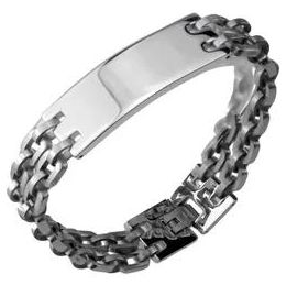 Armband Firetti "Schmuck Geschenk Armkette ID-Platte, Phantasiekette", silber (edelstahlfarben), Armb&auml;nder, Damen, 21cm, Edelstahl, Armband