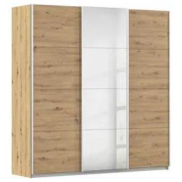 Schwebet&uuml;renschrank Rauch "Kleiderschrank Schrank Garderobe Schlafzimmerschrank CORTONA", braun (eiche artisan), B:203cm H:210cm T:62cm, Holzwerkstoff, Schr&auml;nke, Schwebet&uuml;renschrank, in 3 Ausstattungen BASIC/CLASSIC/PREMIUM (SOFT-CLOSE) MADE IN GERMANY, Topseller