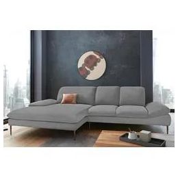 Ecksofa W.Schillig "enjoy&MORE, Designsofa, bequem, zeitlos und elegant, L-Form", grau (dolphin r66), B:310cm H:87cm T:185cm, Chenille-Flachgewebe R66 (85% Polyester, 15% Nylon);Longlife Xtra-Leder Z59: Glattleder mit modischer Pr&auml;gung. Hautst&auml;rke 0, 9 - 1, 1 mm;Stoff S37 (100% Polyester), Sofas, Ecksofa, Sitztiefenverstellung, F&uuml;&szlig;e bronze pulverbeschichtet, Breite 310 cm