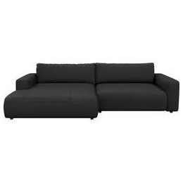 Ecksofa Musterring "LUCIA L-Form", grau (grau puro), B:296cm H:81cm T:190cm, Flachgewebe VALMONT (60% Baumwolle/40% Leinen);Leder PURO, pigmentiertes Leder;Microfaser CRONA (100% Polyester);Flachgewebe FLORIS (100% Polyester);Leder BAX, pigmentiertes Leder, Sofas, Ecksofa