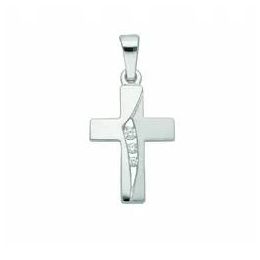 Adelia&acute;s Kettenanh&auml;nger ADELIA ́S "Damen & Herren 925 Silber Kreuz Anh&auml;nger mit Zirkonia", silber, Schmuckanh&auml;nger, Damen, mit Zirkonia, Silber 925 (Sterlingsilber), Kettenanh&auml;nger, mit Zirkonia Silberschmuck f&uuml;r Damen & Herren
