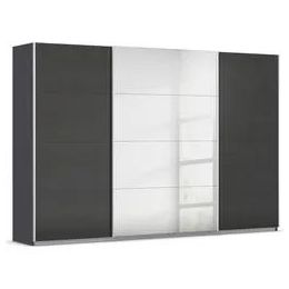 Schwebet&uuml;renschrank OTTO HOME "Kleiderschrank Schrank OTTO ́S CHOICE Garderobe AGORDO", grau (graumetallic, hochglanz effektgrau), B:315cm H:210cm T:62cm, Holzwerkstoff, Schr&auml;nke, Schwebet&uuml;renschrank, Top Innenausstattung, in 4 Breiten und 2 H&ouml;hen MADE IN GERMANY, Topseller