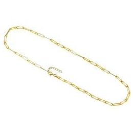 Collierkettchen Vivance "375/- Gelbgold Gliederkette glanz 43,5 cm", gelb, Halsketten, Damen, 43,5cm, Gold, L: 43,5 B: 3,5mm, gl&auml;nzend, B:3,5mm