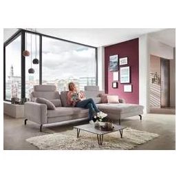Ecksofa DIE PLANBAR "MP-IN20110 L-Form mit Federkern-Polsterung", rosa (rose), B:302cm H:87cm T:178cm, 100% Polyester, Sofas, Ecksofa, optional mit Funktionen erh&auml;ltlich