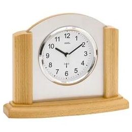 Funktischuhr AMS "F5123/18", braun (buchefarben), Tischuhren, Wohnzimmer, Esszimmer, Holz, buchefarben,Made in Germany
