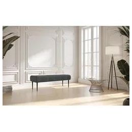 2-Sitzer Home Affaire "Amber", grau, B:119cm H:52cm T:54cm, 100% Polyester, Sofas, mit Knopfheftung,in verschieden Stoffarten