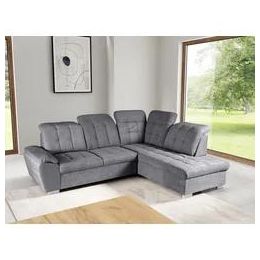 Ecksofa WERK2 "Brindisi, Multifunktion, bequem & komfortabel, Breite 263cm, L-Form", grau, B:263cm H:105cm T:212cm, 95% Polyester, 5% Nylon, Sofas, Ecksofa, mit verstellbaren Kopfteilen, Bettfunktion & Bettkasten