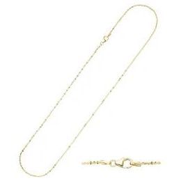 Goldkette Jobo "Criss-Cross-Kette", gold (gelbgold 333), Halsketten, Damen, Gelbgold 333, L: 42, Goldkette, 333 Gold 42 cm 1,3 mm