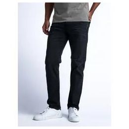 Straight-Jeans PETROL INDUSTRIES "Starling - Straight Denim", Herren, Gr. 30, L&auml;nge 32, schwarz (schwarz stone), Denim/Jeans, Obermaterial: 99% Baumwolle, 1% Elasthan, straight fit, Jeans Straight-Jeans