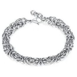 Edelstahlarmband Firetti "Schmuck Geschenk Armband K&ouml;nigskette", silber (edelstahlfarben), Armb&auml;nder, Damen, 25cm, Edelstahl, Edelstahlarmband