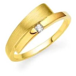 Fingerring Bruno Banani "Schmuck Geschenk Silber 925 Damenring" Gr. 56, gold (gelbgoldfarben, kristallwei&szlig;), Fingerringe, Damen, 56, Silber 925 (Sterlingsilber), 1,7mm, Fingerring, mit Zirkonia (synth.)