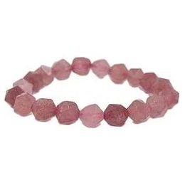 Armband Firetti "Schmuck Geschenk Facettschliff", rosa (altrosa, altrosa), Armb&auml;nder, Damen, 18cm, Silikon Stein, Silikon, Stein, Armband, Made in Germany - mit Labradorit oder facettiertem Quarz