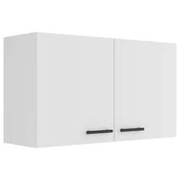 H&auml;ngeschrank Optifit "Palma", wei&szlig; (wei&szlig;, wei&szlig;), B:100cm H:57,6cm T:34,6cm, Holzwerkstoff, Schr&auml;nke, H&auml;ngeschrank, Breite 100 cm, 2 T&uuml;ren, 1 Einlegeboden