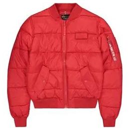 Bomberjacke Alpha Industries "MA-1 Puffer Bomber", Herren, Gr. M, rot (mars rot), Obermaterial: 100% Polyester; Futter: 100% Polyester; F&uuml;llung: 100% Polyester, Jacken Bomberjacke