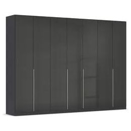 Dreht&uuml;renschrank OTTO HOME "Kleiderschrank Schrank Garderobe AGORDO TOPSELLER Schlafzimmer", grau (graumetallic, effektgrau hochglanz), B:315cm H:229cm T:54cm, Holzwerkstoff, Schr&auml;nke, Dreht&uuml;renschrank, durchdachte Innenausstattung, in 8 Breiten und 2 H&ouml;hen MADE IN GERMANY, Topseller