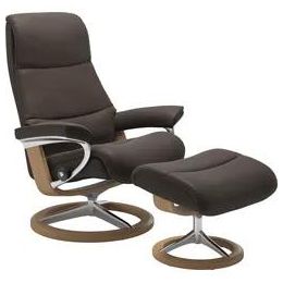 Relaxsessel stressless "View", braun (braun batick), B:91cm H:110cm T:85cm, Leder BATICK: BATICK ist ein leicht korrigiertes, durchgef&auml;rbtes und genarbtes M&ouml;belleder, bei dem die meisten Unebenheiten und Spuren in der Regel entfernt wurden.;Leder PALOMA: PALOMA ist ein durchgef&auml;rbtes Semianilin-M&ouml;belleder mit nat&uuml;rlicher Narbung.;ROHLEDER Stoff Q2 FARON: Ein fester zuverl&auml;ssiger Boucl&eacute; mit einem s