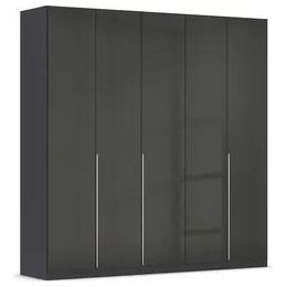 Dreht&uuml;renschrank OTTO HOME "Kleiderschrank Schrank Garderobe AGORDO TOPSELLER Schlafzimmer", grau (graumetallic, effektgrau hochglanz), B:226cm H:229cm T:54cm, Holzwerkstoff, Schr&auml;nke, Dreht&uuml;renschrank, durchdachte Innenausstattung, in 8 Breiten und 2 H&ouml;hen MADE IN GERMANY, Topseller