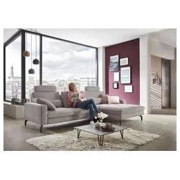 Ecksofa DIE PLANBAR "MP-IN20110 L-Form mit Federkern-Polsterung", rosa (rose), B:302cm H:87cm T:178cm, 100% Polyester, Sofas, Ecksofa, optional mit Funktionen erh&auml;ltlich