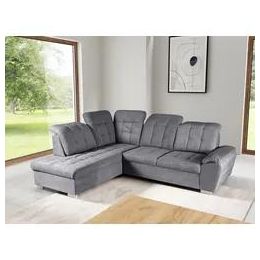 Ecksofa WERK2 "Brindisi, Multifunktion, bequem & komfortabel, Breite 263cm, L-Form", grau, B:263cm H:105cm T:212cm, 95% Polyester, 5% Nylon, Sofas, Ecksofa, mit verstellbaren Kopfteilen, Bettfunktion & Bettkasten