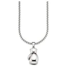 Kette mit Anh&auml;nger Bruno Banani "Schmuck Geschenk Halskette Box-Handschuh Venezianerkette", silber (edelstahlfarben), Halsketten, Herren, Edelstahl, L: 60