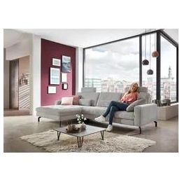 Ecksofa DIE PLANBAR "MP-IN20110 L-Form mit Federkern-Polsterung", grau, B:302cm H:87cm T:178cm, 100% Polyester, Sofas, Ecksofa, optional mit Funktionen erh&auml;ltlich