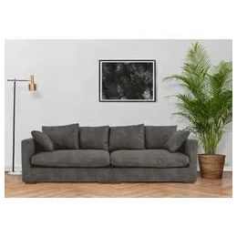 Big-Sofa Home Affaire "Coray", grau (anthrazit), B:266cm H:80cm T:113cm, 100% PES, Sofas, Big-Sofa, extra weich und kuschelig, F&uuml;llung mit Federn und Daunen