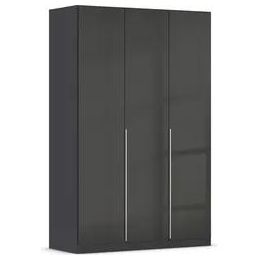 Dreht&uuml;renschrank OTTO HOME "Kleiderschrank Schrank Garderobe AGORDO TOPSELLER Schlafzimmer", grau (graumetallic, effektgrau hochglanz), B:136cm H:210cm T:54cm, Holzwerkstoff, Schr&auml;nke, Dreht&uuml;renschrank, durchdachte Innenausstattung, in 8 Breiten und 2 H&ouml;hen MADE IN GERMANY, Topseller