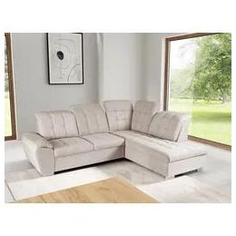 Ecksofa WERK2 "Brindisi, Multifunktion, bequem & komfortabel, Breite 263cm, L-Form", beige (creme), B:263cm H:105cm T:212cm, 95% Polyester, 5% Nylon, Sofas, Ecksofa, mit verstellbaren Kopfteilen, Bettfunktion & Bettkasten
