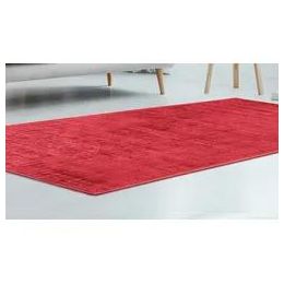 Teppich Padiro "Karma 125", rot (cherry), B:160cm H:8mm L:230cm, Viskose, Teppiche, Teppich, Handgewebter Teppich mit 3D-Design, weiche Haptik, pflegeleicht