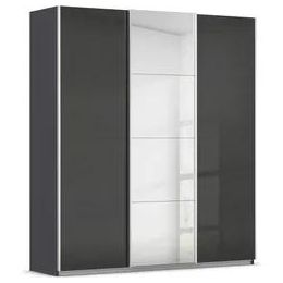 Schwebet&uuml;renschrank OTTO HOME "Kleiderschrank Schrank OTTO ́S CHOICE Garderobe AGORDO", grau (graumetallic, hochglanz effektgrau), B:203cm H:229cm T:62cm, Holzwerkstoff, Schr&auml;nke, Schwebet&uuml;renschrank, Top Innenausstattung, in 4 Breiten und 2 H&ouml;hen MADE IN GERMANY, Topseller