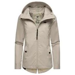 Outdoorjacke Ragwear "Monade &Uuml;bergang", Damen, Gr. XXL (44), wei&szlig; (bone), Obermaterial: 100% Polyester. Innenfutter: 100% Polyester, figurbetont Po-bedeckend, &Auml;rmel ohne &Auml;rmelschlitz normaler Saum mit Druckknopf, Jacken Outdoorjacke, stylische &Uuml;bergangsjacke mit gro&szlig;er Kapuze