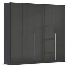 Dreht&uuml;renschrank OTTO HOME "Kleiderschrank Schrank Garderobe AGORDO TOPSELLER Schlafzimmer", grau (graumetallic, effektgrau hochglanz), B:226cm H:210cm T:54cm, Holzwerkstoff, Schr&auml;nke, Dreht&uuml;renschrank, durchdachte Innenausstattung, in 8 Breiten und 2 H&ouml;hen MADE IN GERMANY, Topseller