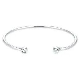 Armreif Elli "Armreif Wei&szlig; 925 Sterling Silver, mit Kristallen von Swarovski", wei&szlig;, Armb&auml;nder, Damen, 17cm,mit Stein, Silber 925 (Sterlingsilber), Armreif