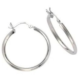 Paar Creolen Firetti "Schmuck Geschenk Silber 925 Basic gl&auml;nzend verschiedene Gr&ouml;&szlig;en Silber" Gr. 30, silber (silberfarben), Ohrringe, Damen, 30, Silber 925 (Sterlingsilber)