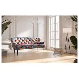 3-Sitzer Home Affaire "Amber", rosa (rose, rot), B:193cm H:97cm T:87cm, 100% Polyester, Sofas, mit Knopfheftung,in verschieden Stoffarten