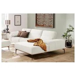 Ecksofa W.Schillig "run, Designsofa mit tollem Sitzkomfort, bequem, L-Form", wei&szlig; (wei&szlig; z73), B:319cm H:88cm T:178cm, Longlife Xtra-Leder Z73: Naturwalkleder der Luxusklasse aus den erlesensten Rohh&auml;uten. Hautst&auml;rke 1, 1 &ndash; 1, 3 mm;ROHLEDER Jacquard-Flachgewebe Q2 W60 (63% Polyester, 37% Polyacryl);ROHLEDER Chenille-Flachgewebe Q2 W77 (68% Polyacryl, 32% Polyester);Stoff S37 (100% Polyester), Sofas
