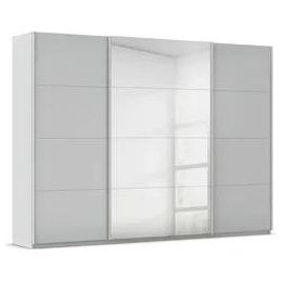 Schwebet&uuml;renschrank OTTO HOME "Kleiderschrank Kleiderschr&auml;nke Schrank Garderobe AGORDO mit Glasfront", grau (seidengrau, glas seidengrau), B:315cm H:229cm T:62cm, Holzwerkstoff, Schr&auml;nke, Schwebet&uuml;renschrank, durchdachte Innenausstattung, in 4 Breiten und 2 H&ouml;hen MADE IN GERMANY