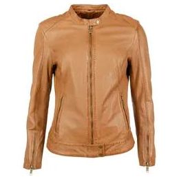 Lederjacke JCC "31024027", Damen, Gr. L, braun (cognac), Obermaterial: 100% Leder; Futter: 100% Polyester, Jacken