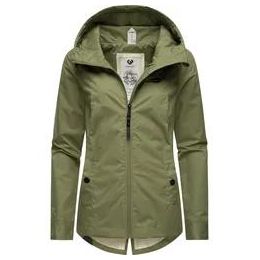 Outdoorjacke Ragwear "Monade &Uuml;bergang", Damen, Gr. XXL (44), gelb (gelbgr&uuml;n), Obermaterial: 100% Polyester. Innenfutter: 100% Polyester, figurbetont Po-bedeckend, &Auml;rmel ohne &Auml;rmelschlitz normaler Saum mit Druckknopf, Jacken Outdoorjacke, stylische &Uuml;bergangsjacke mit gro&szlig;er Kapuze
