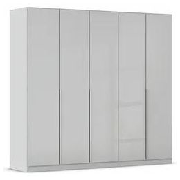 Dreht&uuml;renschrank OTTO HOME "Kleiderschrank Kleiderschr&auml;nke Schrank Garderobe AGORDO mit Glasfront", grau (seidengrau, glas seidengrau), B:226cm H:210cm T:54cm, Holzwerkstoff, Schr&auml;nke, Dreht&uuml;renschrank, durchdachte Innenausstattung, in 8 Breiten und 2 H&ouml;hen MADE IN GERMANY