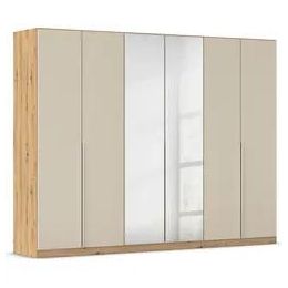Dreht&uuml;renschrank OTTO HOME "Kleiderschrank Schrank Garderobe AGORDO mit Dekor- oder Hochglanzfront", braun (eiche artisan, champagner), B:271cm H:210cm T:54cm, Holzwerkstoff, Schr&auml;nke, Dreht&uuml;renschrank, durchdachte Innenausstattung, in 8 Breiten und 2 H&ouml;hen MADE IN GERMANY, Topseller