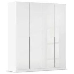 Dreht&uuml;renschrank OTTO HOME "Kleiderschrank Kleiderschr&auml;nke Schrank Garderobe AGORDO mit Glasfront", wei&szlig; (alpinwei&szlig;, glas kristallwei&szlig;), B:181cm H:210cm T:54cm, Holzwerkstoff, Schr&auml;nke, Dreht&uuml;renschrank, durchdachte Innenausstattung, in 8 Breiten und 2 H&ouml;hen MADE IN GERMANY