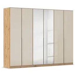 Dreht&uuml;renschrank OTTO HOME "Kleiderschrank Kleiderschr&auml;nke Schrank Garderobe AGORDO mit Glasfront", eiche artisan, glas beige (champagner), B:271cm H:210cm T:54cm, Holzwerkstoff, Schr&auml;nke, Dreht&uuml;renschrank, durchdachte Innenausstattung, in 8 Breiten und 2 H&ouml;hen MADE IN GERMANY