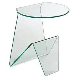 Beistelltisch PAROLI, transparent (transparent, transparent, transparent), B:45cm H:41cm T:41cm, Tische, Beistelltisch, Sicherheitsglas ESG