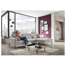 Ecksofa DIE PLANBAR "MP-IN20110 L-Form mit Federkern-Polsterung", grau, B:302cm H:87cm T:178cm, 100% Polyester, Sofas, Ecksofa, optional mit Funktionen erh&auml;ltlich